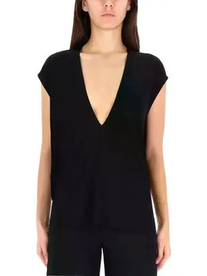 Rick Owens V-neck Top - Black