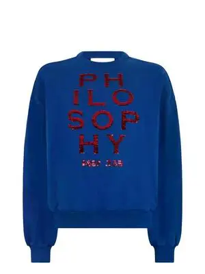 Philosophy Di Lorenzo Serafini Sequin Embellished Sweatshirt - Blue