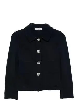 CHARLOTT Buttoned Collared Jacket - Blue