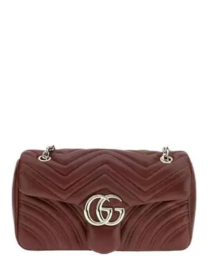 Gucci Gg Marmont Shoulder Bag - Red