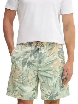 NAPAPIJRI Floral Print Drawstring Shorts - Green