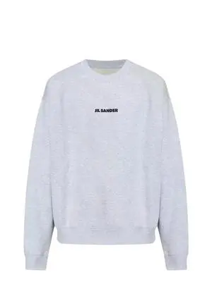 JIL SANDER Logo Crew-neck Sweatshirt - Grey