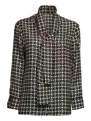 Max Mara Vittoria Geometric-print Shirt - White