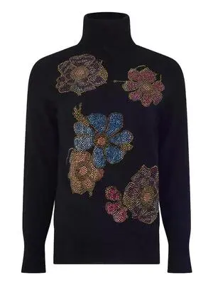 Libertine Fleur D'or Turtleneck Sweater - Black