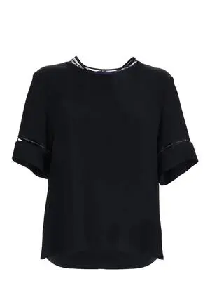 Fabiana Filippi Cuffed T-shirt - Black