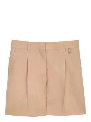 Burberry Pleated Shorts - Neutrals
