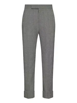 Thom Browne Prince Of Wales-patterned Trousers - Grey