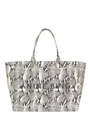 ANINE BING Printed Tote Bag - Neutrals