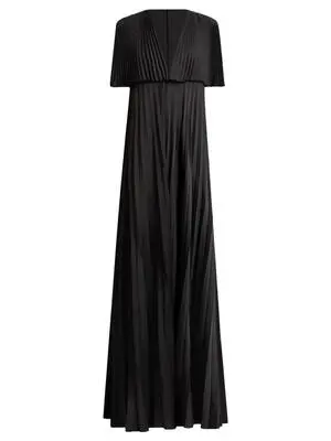 GEMY MAALOUF Pleated Maxi Dress - Black