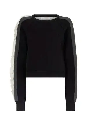 Philosophy Di Lorenzo Serafini Ruffled-sleeve Sweatshirt - Black