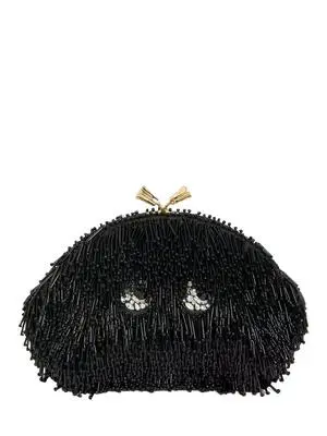 ANYA HINDMARCH Beaded Clutch Bag - Black