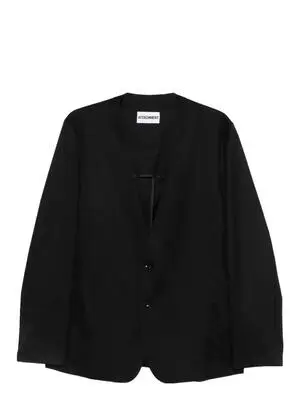 Attachment Button Front Jacket - Black