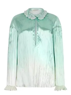 Philosophy Di Lorenzo Serafini Ruffled-detail Blouse - Green