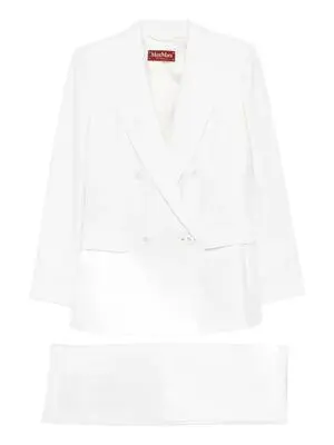 Max Mara Double-breasted Suit - White