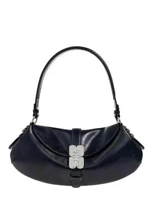 GANNI Logo-buckle Tote - Blue