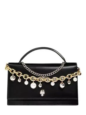 Alexander McQueen Skull Charm-embellished Tote - Black