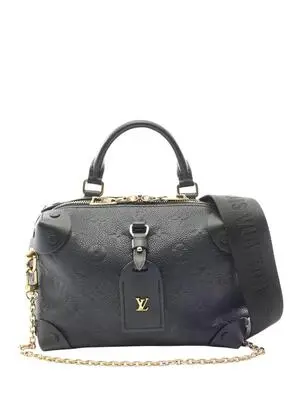 LOUIS VUITTON 2010-2025 Monogram Empreinte Petite Malle Souple Satchel - Black