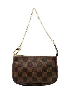 LOUIS VUITTON 2021 Damier Ebene Mini Pochette Accessoires Handbag - Brown