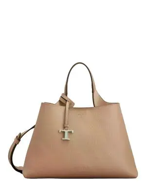 TOD'S Top Handle Charm Tote - Neutrals