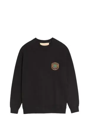 Valentino Garavani Embroidered Crew-neck Sweatshirt - Black