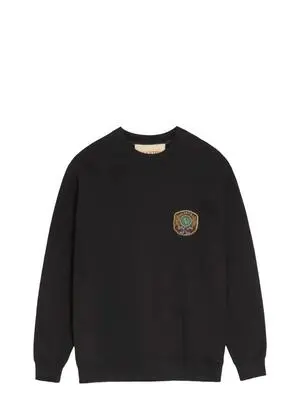 Valentino Garavani Embroidered Crew-neck Sweatshirt - Black