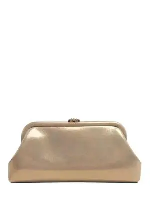 JIMMY CHOO Skylar Shimmer Clutch - Gold