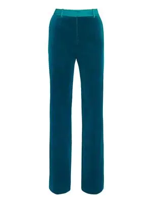 Rabanne Velvet Straight Trousers - Navy
