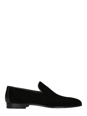 Magnanni Velvet Venetian Loafers - Black