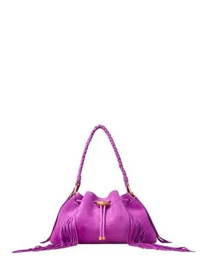 JIMMY CHOO Medium Cinch Bucket Bag - Purple