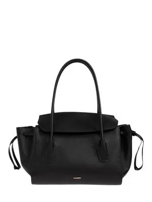 JIL SANDER Leather Tote Bag - Black