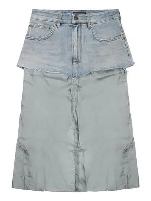 Balenciaga Denim Midi Skirt - Blue