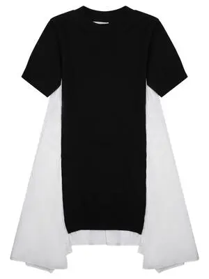 Sacai Layered Midi Dress - Black