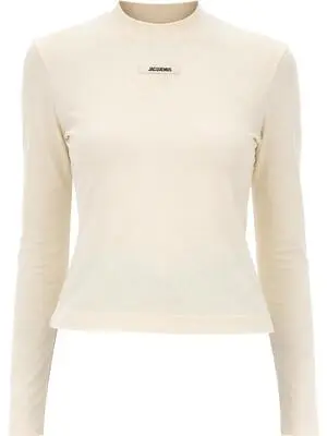 Jacquemus Grosgrain Long-sleeved Shirt - Beige