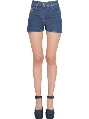 Moschino Embroidered Bermuda Shorts - Denim
