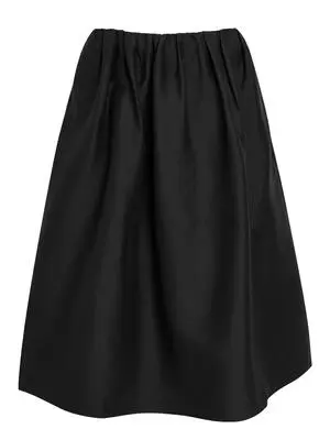 TOTEME Wool And Silk-blend Midi Skirt - Black
