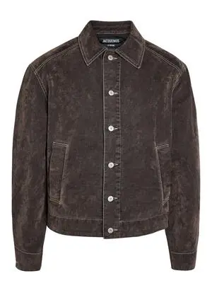 Jacquemus Brushed Denim Jacket - Khaki