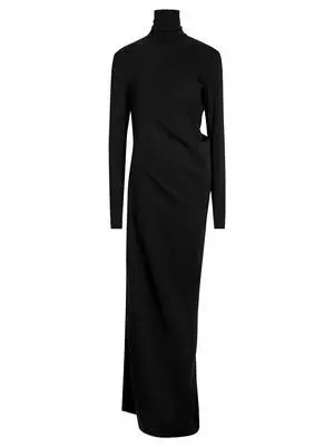 TOTEME High-neck Stretch-crepe Maxi Dress - Black