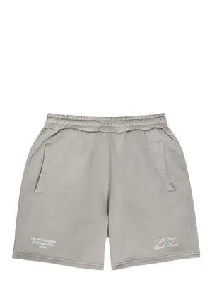 CLUB 1984 Printed Cotton Shorts - Grey