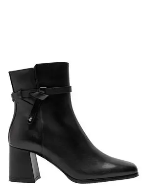 JIMMY CHOO Lawton 65 Leather Ankle Boots - Black