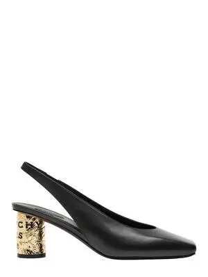 Givenchy Leather Slingback Pumps With Block Heel - Black