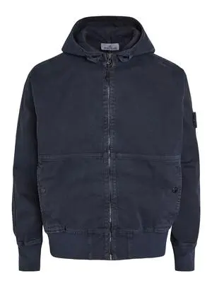 Stone Island Hooded Canvas Jacket - Navy