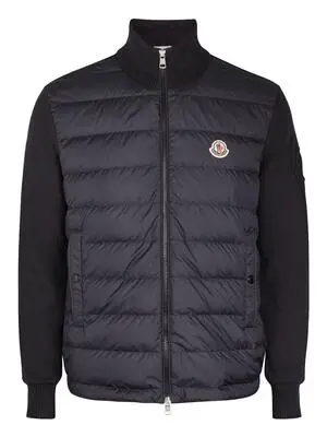Moncler Quilted Hooded Cotton-blend Jacket - Navy