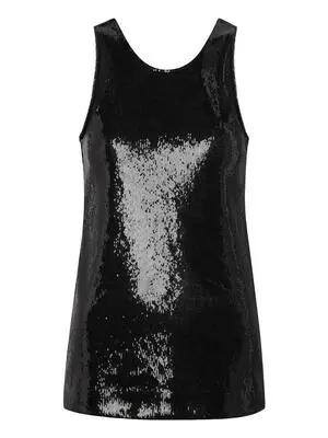 TOTEME Sequin Tank Top - Black