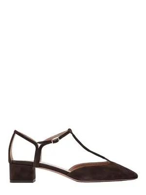 AQUAZZURA Sorbonne 35 Suede Pumps - Brown