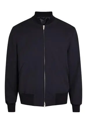 LARDINI Wool Bomber Jacket - Navy