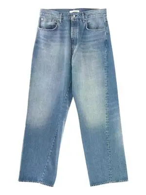 SUNFLOWER Faded-effect Denim Straight Leg Jeans - Blue
