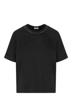Brunello Cucinelli Crew Neck T-shirt - Black