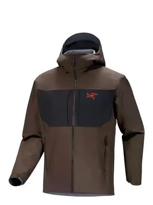 Arc'teryx Hooded Panelled Zip-Up Jacket Brown