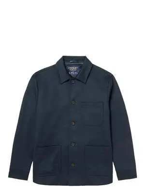 N.peal Stanley Tucci Cashmere Overshirt - Blue