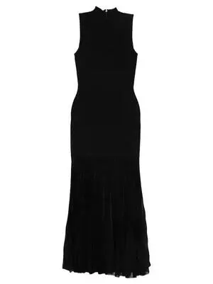 Michael Kors Mock-neck Midi Dress - Black